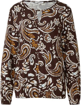 s.Oliver Langarmbluse T-Shirt Gemustertes T-Shirt im O-Shape