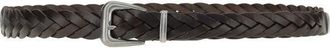Brunello Cucinelli Braided Calf Leather Belt - Brown