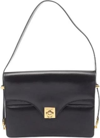Celine Pre-owned Leder Umh&auml;ngetasche - - Pre-owned - Damen - Schwarzk - ONE SIZE