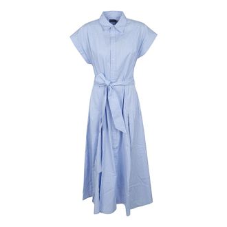 Polo Ralph Lauren Femme, Robes, Bleu, Taille: 40 FR Robe Chemise en Coton Ray&eacute;