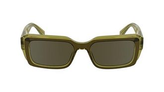 Calvin Klein Jeans Unisex Adult Sunglasses CKJ24620S - Khaki/Olive with Solid Khaki Lens