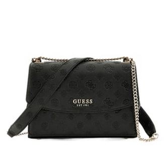 Guess Phoebe Convertible Xbody Flap Bag Black Logo