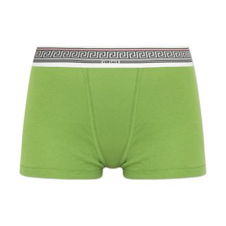 Versace Femme, Sous-v&ecirc;tements, Vert, Taille: 46 FR Cale&ccedil;ons Boxers en Jersey de Coton C&ocirc;tel&eacute;