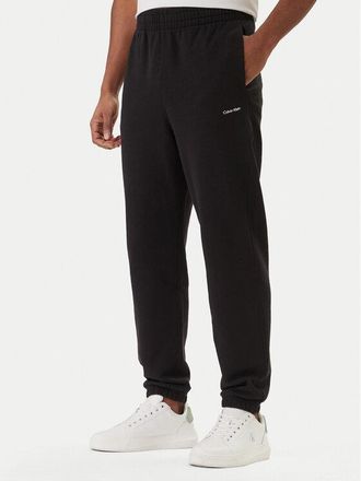 Calvin Klein Jogginghose Nano Standard Logo LV04LF247G Schwarz Regular Fit