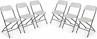 Alice's Garden Chaises de réception Pliantes - Fiesta - 6 chaises dappoint en Plastique et métal