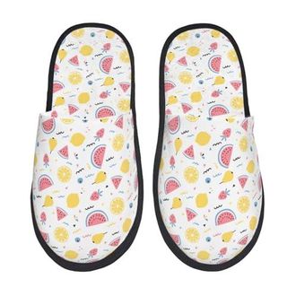 Generic Fruits Tropicaux Unisexe Slippers Respirantes Chaussons Peluche Pantoufles Pour Ext&eacute;rieur Int&eacute;rieur Hiver L