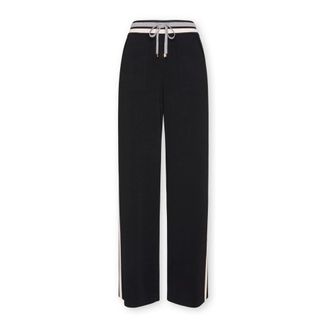 Elena Miro Viskose-Mix Palazzo Hose - - Trousers - Damen - Schwarzk - 2XL