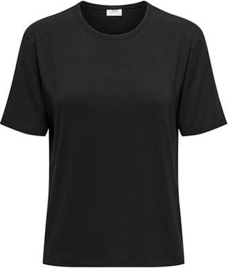 Jacqueline de Yong JdY Mila S/S O-Neck Top JRS T-Shirt, Noir, XS Femme