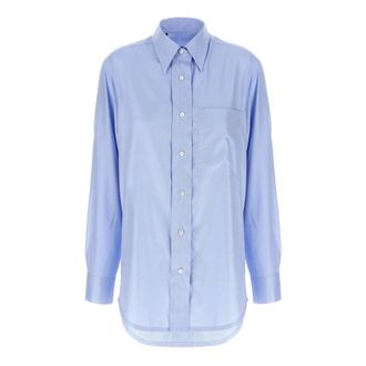 Brioni Sea Island Baumwollhemd - - Blouses & Shirts - Damen - Blau - L