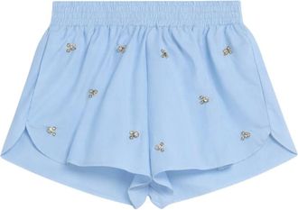A Paper Kid Femme, Shorts, Bleu, Taille: 40 FR Embellished Shorts