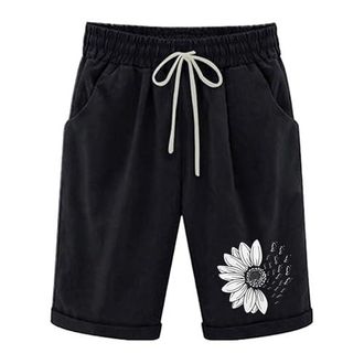 Generic Bermuda Jean Blanc Femme Lin Gaze Sudation Basketball Entrainement Confortable Int&eacute;gr&eacute; Camouflage Bretelle Sweat V&eacute;ritable Robes Crepon Tendance Multi