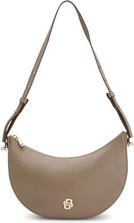 BOSS B Icon Halfmoon S, Sac &agrave; bandouli&egrave;re Femmes, Marron Ouvert, Taille Unique