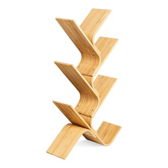 Navaris B&uuml;cherregal Regal aus Bambus - 108x59x20cm Bambusregal f&uuml;r Wohnzimmer Schlafzimmer Flur - Standregal f&uuml;r B&uuml;cher CDs DVDs Dekoration