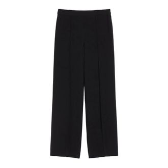 Max Mara Femme, Pantalons, Noir, Taille: 46 FR Wide Pantalons