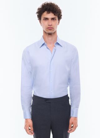 Fursac Chemise en micro armur&eacute; de coton - Taille 37 - Homme