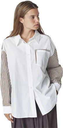 Co'Couture Femme, Blouses et Chemises, Brun, Taille: 36 FR MioCC Stripe Shirt Bluse 45042