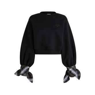 Patou Cropped Sweatshirt - - Sweatshirts & Hoodies - Damen - Schwarzk - S