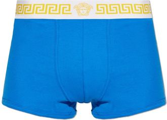 Versace Homme, Sous-v&ecirc;tements, Bleu, Taille: 3XL Cale&ccedil;ons Boxers en Jersey de Coton