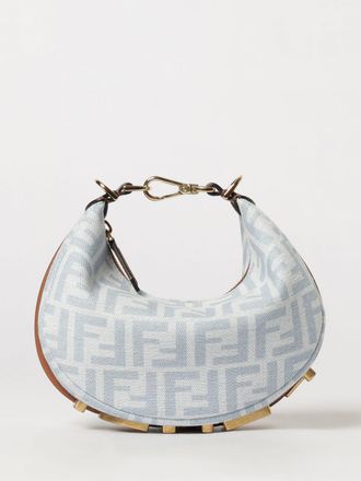 Fendi Mini sac graphy en denim avec monogramme FF en jacquard