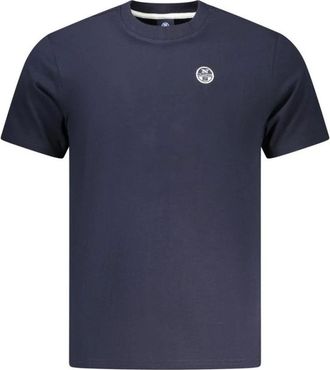North Sails Homme, Tops, Bleu, Taille: 2XL T-shirt en coton &agrave; col rond