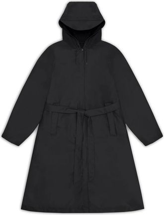 Rains Schwarzer A-Line Longer W Jacke Regenmantel - - Jackets - Damen - Schwarzk - S