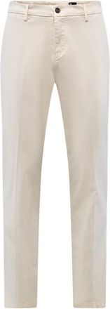 Bomboogie Homme, Pantalons, Beige, Taille: W31 Chinos Slim Fit en Satin Stretch