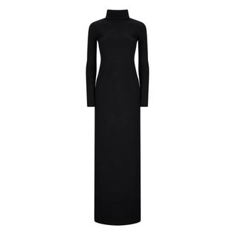 Saint Laurent Elegantes Maxikleid mit Rollkragen - - Dresses - Damen - Schwarzk - M