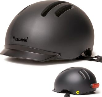 Thousand Chapter MIPS Fahrradhelm für Erwachsene, LED-Rücklicht, Radfahren & Fahrradsicherheitszertifiziert, leicht & flaches Profil, Herren & Damen, abschließ