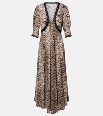 Rixo Midikleid Amina aus Crêpe de Chine