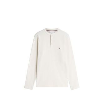 Tommy Hilfiger T-shirt col rond boutonn&eacute; uni