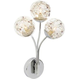 Brilliant lampe Joya applique murale 3 lumières chrome 3x QT14, G9, 33W, adapté aux lampes à culot à broche (non incluses) Échelle A ++ à E Convient