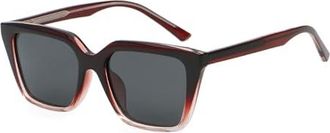 Generic Lunettes De Soleil Polaris&eacute;es Carr&eacute;es &Agrave; Grande Monture, For Hommes Et Femmes, For La Conduite, Le Sport, La Photographie(Red)