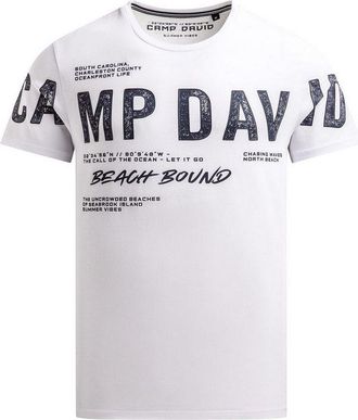 Camp David Rundhalsshirt mit Baumwolle
