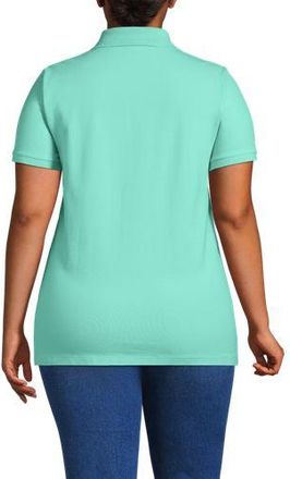 Lands End Piqu&eacute;-Poloshirt, Damen, Gr&ouml;&szlig;e:3X plus, Gr&uuml;n, by Lands End