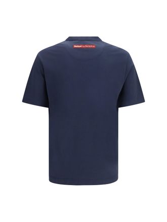 Barbour Keyring-Embroidered T-Shirt - Navy