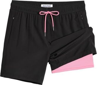 Maamgic Homme Short de Bain 2 en 1 &agrave; s&eacute;chage Rapide avec Doublure | S&eacute;chage Rapide Short de Natation d&eacute;contract&eacute; Boardshorts avec Pantalon int&eacute;rieur et Poche,