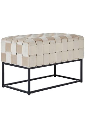 Xora Sitzbank, Schwarz, Beige, Metall, Textil, 2-Sitzer, 71x47x41 cm, Esszimmer, B&auml;nke, Sitzb&auml;nke