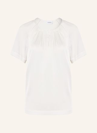 Comma Comma Blusenshirt Aus Satin weiss