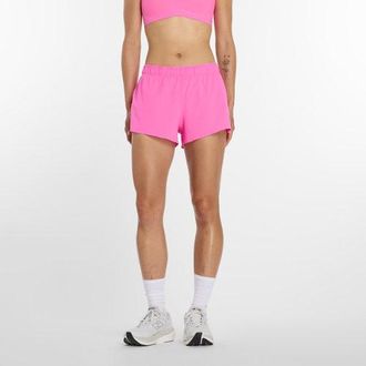 New Balance Femme RC Short 3 en Rose, Polytiss&eacute;, Taille XS