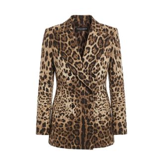 Dolce & Gabbana Seiden-Nylon-Blazer - - Jackets - Damen - Braun - S