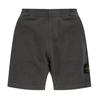 Stone Island Homme, Shorts, Gris, Taille: S Logo Patch Shorts