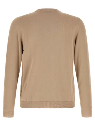 Zanone Cotton Crew-Neck Sweater - Beige