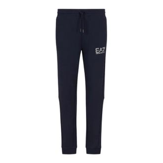 Emporio Armani Blaue Logo-Sweatpants 100% Baumwollmaterial - - Trousers - Herren - Blau - 2XL