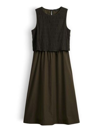 OPUS Midikleid WIPELLA mit gesmokter Textur Midikleid