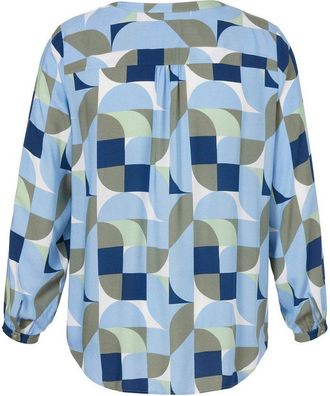Via Appia Langarmbluse Bluse V-Ausschnitt 1/1 Arm Druck