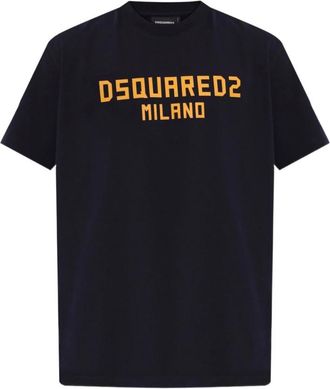 Dsquared2 Homme, Tops, Bleu, Taille: XL T-shirt avec logo