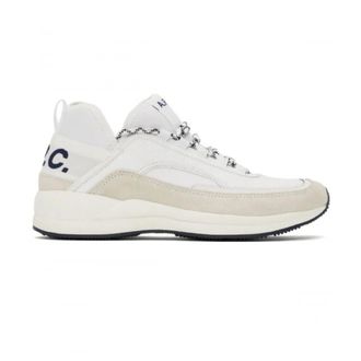 A.P.C. A.p.c., Homme, Chaussures, Multicolore, Taille: 45 EU Baskets blanches avec d&eacute;tails beige