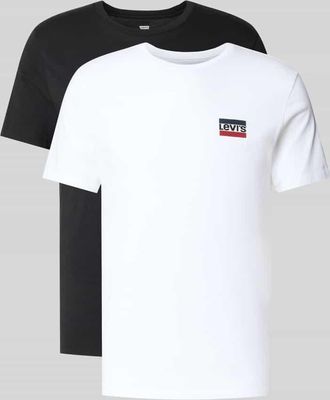 Levi's Slim Fit T-Shirt-Set aus reiner Baumwolle im 2er-Pack