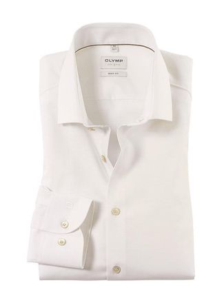Olymp Herren Hemd beige Baumwoll-Stretch