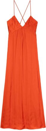 Zadig&Voltaire Midikleid mit Spaghettitr&auml;gern - Orange